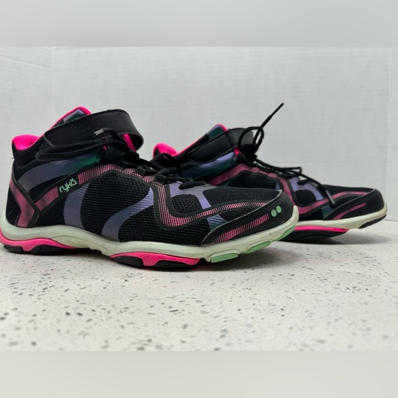 Ryka | Shoes | Ryka Influence Mid Sneakers Womens 1 Black Pink | Poshmark